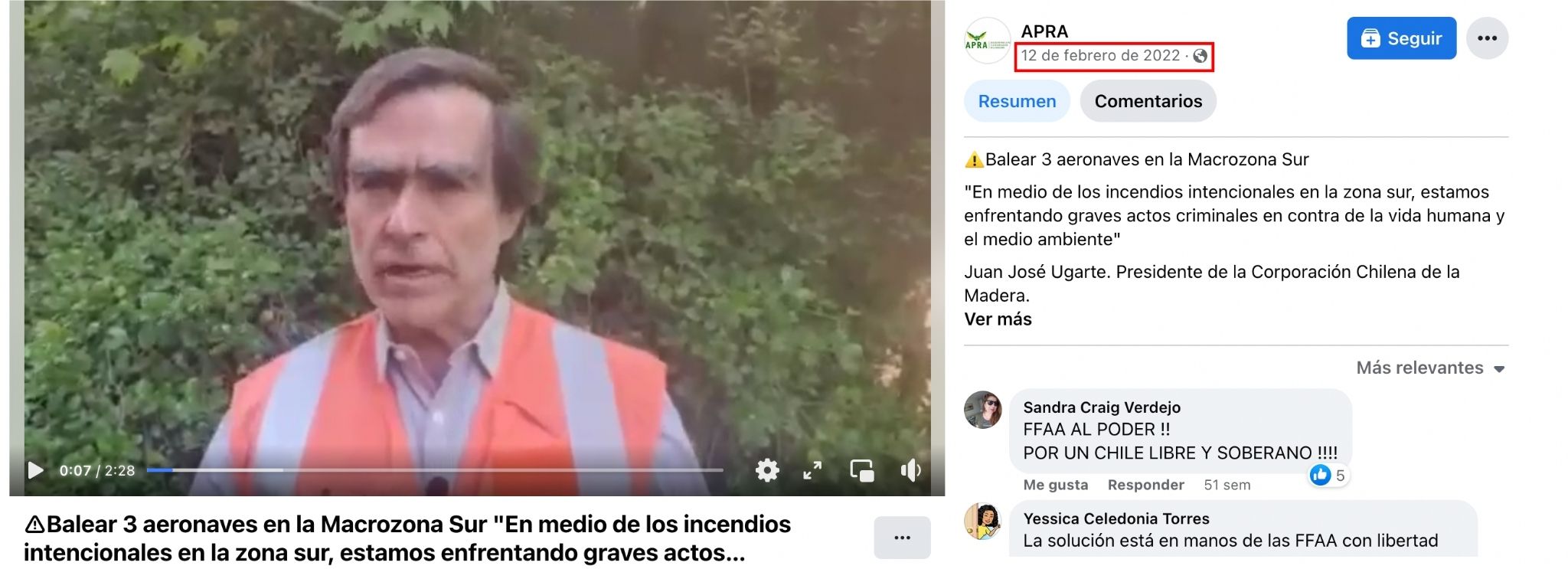 (Video) Corma Chile denuncia un "ataque a balazos a una tercera nave ...