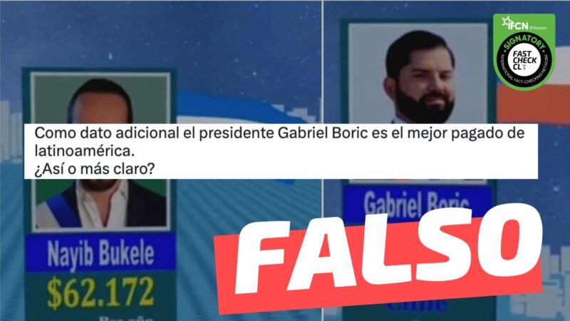 "El Presidente Gabriel Boric es el mejor pagado de Latinoamérica": #Falso — Fast Check 🔍