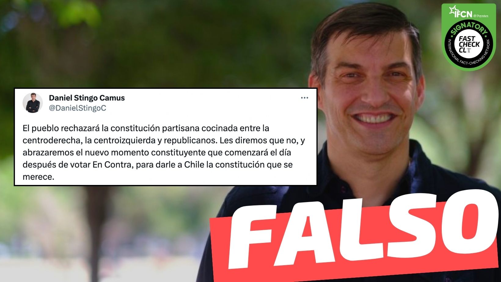 Daniel Stingo dijo: "El pueblo rechazará la constitución partisana ...