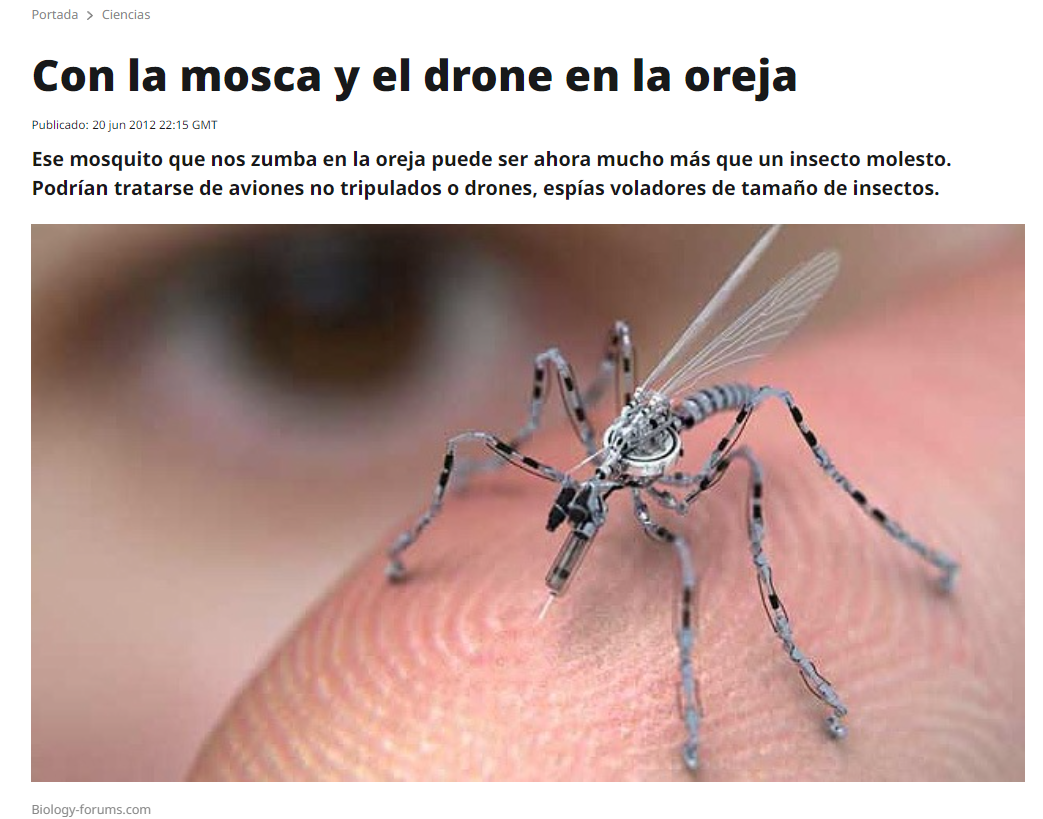 (Imagen) "No es un insecto, es un 'Insect Spy Drone 5G' ya en ...