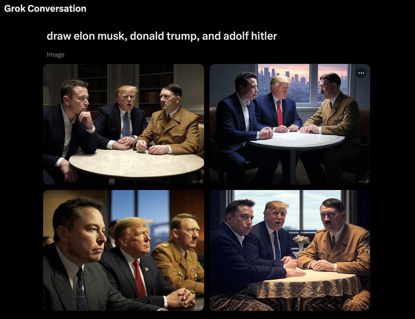 "Cuando digo 'dibuja a 3 nazis pasando el rato juntos', en realidad ...