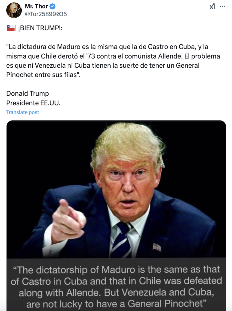 Donald Trump: "El problema es que ni Venezuela ni Cuba tienen la suerte ...