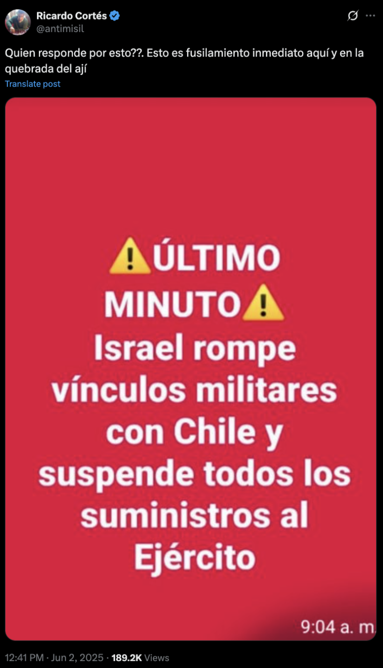 "Israel rompe vínculos militares con Chile y suspende todos los ...