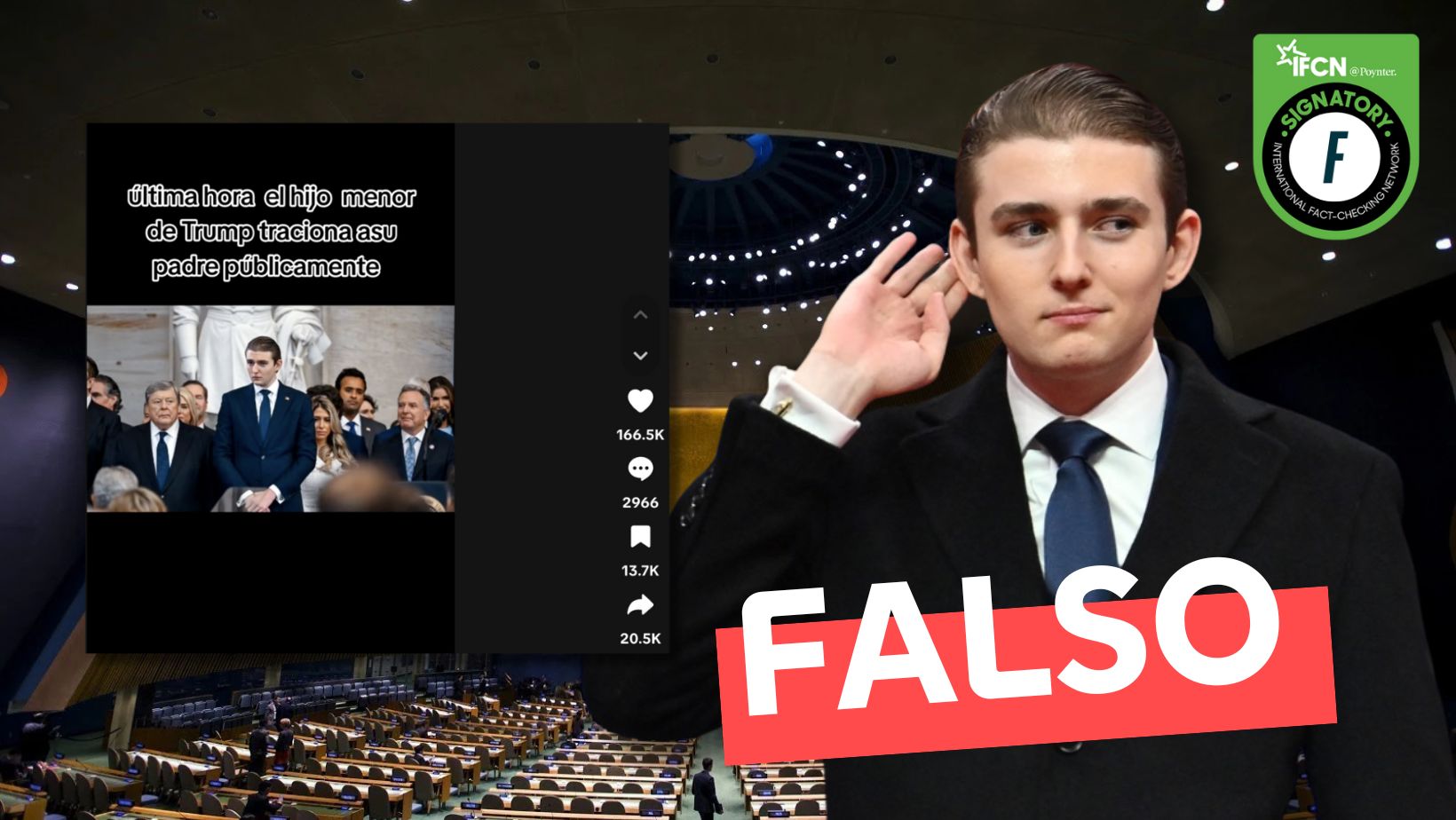 "Barron Trump sacude la ONU y traiciona públicamente a su padre frente ...